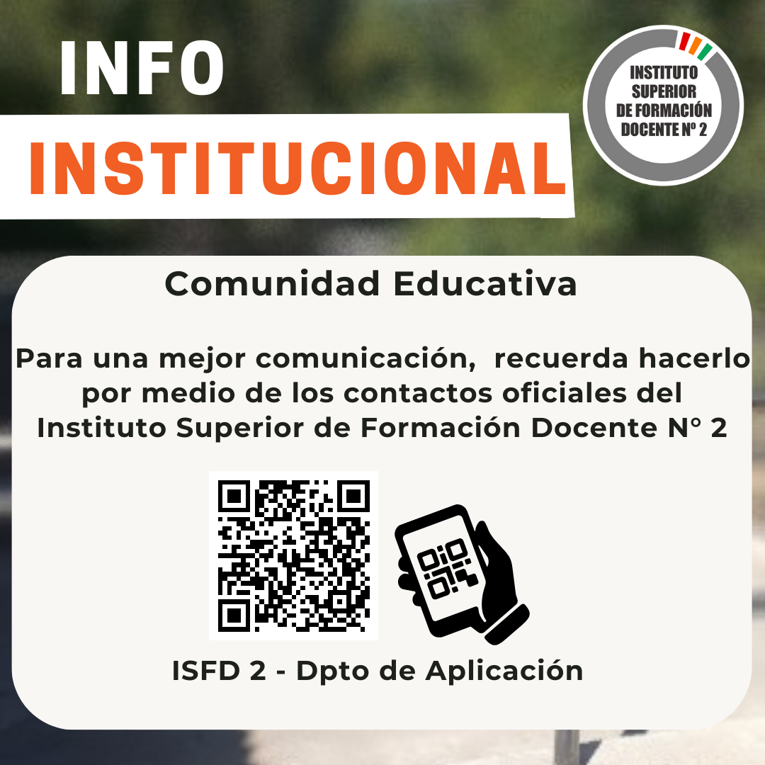 INSTITUTO SUPERIOR DE FORMACIÓN DOCENTE Nº 2